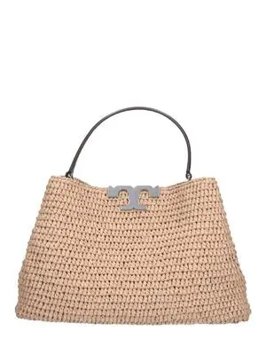 Tory Burch Eleanor Raffia Handbag - Beige