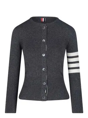 Thom Browne 4-bar" Cashmere Cardigan - Gray