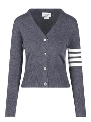 Thom Browne 4-bar" Cashmere Cardigan - Gray