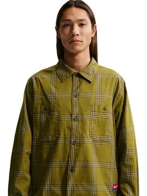 Nike Life Long-sleeve Flannel Shirt - Brown