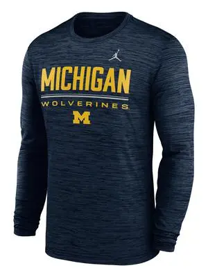 JORDAN Michigan Sideline Velocity Brand Dri-fit College T-shirt - Blue