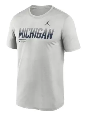 Nike Jordan Brand Dri-fit Michigan College T-shirt - Grey