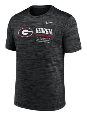 Nike Georgia Sideline Velocity Dri-fit College T-shirt - Black
