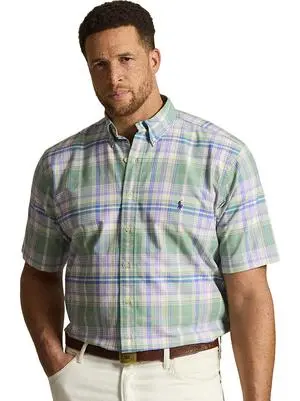 Ralph Lauren Plaid Oxford Shirt - Faded Mint Lavender Multi