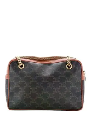Celine Patapans Bag Triomphe Coated Canvas - Brown