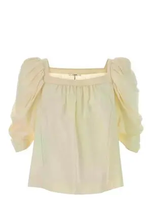 Chloé Puff-sleeve Top - Neutrals