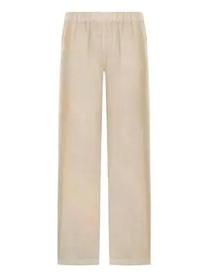 120% Lino Wide-leg Linen Trousers - Neutrals