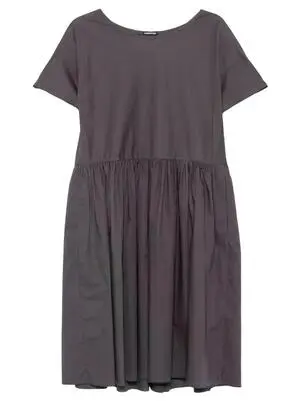 SUSANNE BOMMER Gathered-waist Short-sleeve Dress - Grey