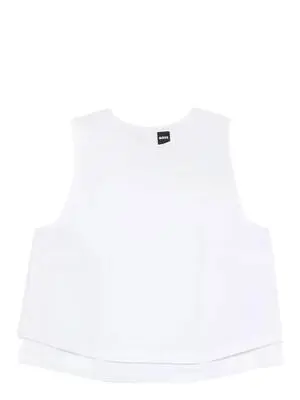 BOSS Layered Sleeveless Top - White