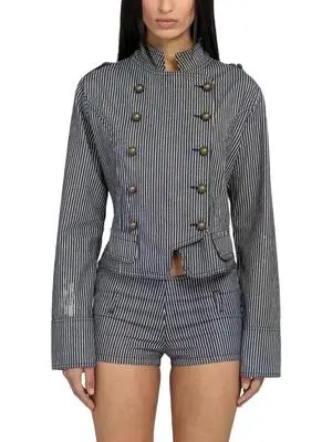 GIMAGUAS Striped Double-Breasted Jacket