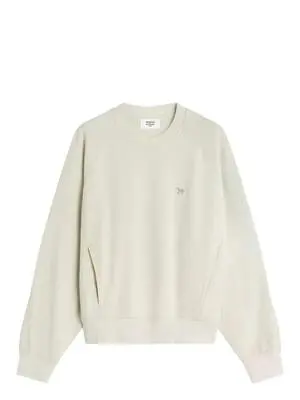 Maison Kitsuné Raglan-sleeve Sweater With Logo Patch - Neutrals