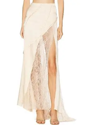 Blumarine Satin And Lace Maxi Skirt - Ready To Dye