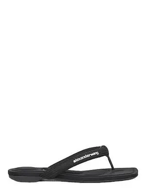 Alexander Wang Jenna Tubular Flat Thong Sandal - Black