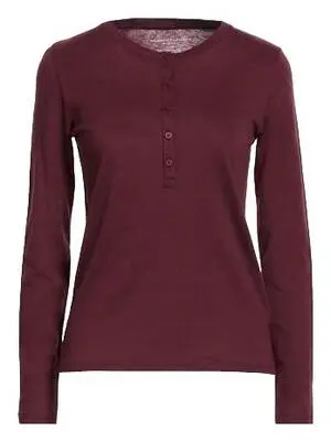 Majestic Filatures T-shirt In Organic Cotton And Cashmere - Plum
