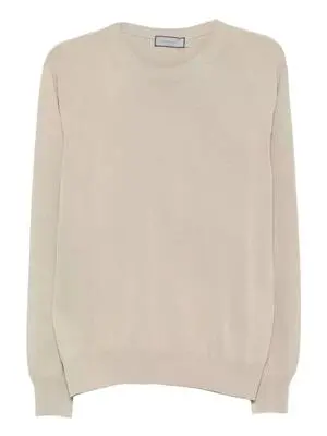 Canali Crew-neck Sweater - Neutrals