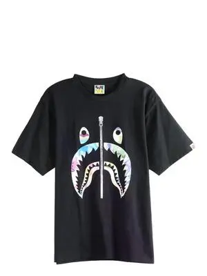 A BATHING APE Art Camo Shark-print T-shirt - Black
