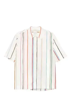 Paul Smith Stripe-print Short-sleeve Shirt - Neutrals