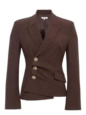 SÉLONE Oris Asymmetric Tailored Blazer - Brown