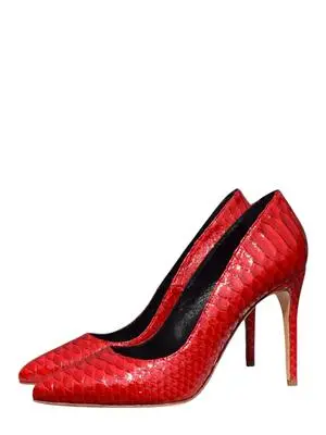 AETHRA SHOES Adel Pointed-toe Stiletto Pumps - Red