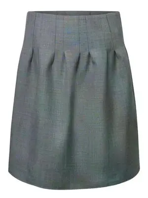 SHUSHU/TONG Low-waist Pleated Skirt - Grey