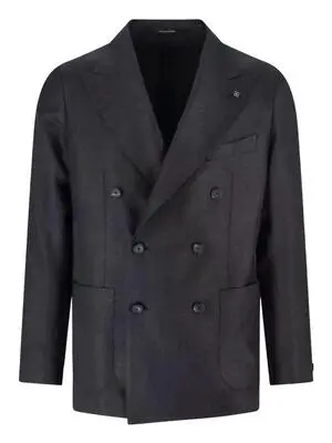 Tagliatore Double-breasted Peak-lapel Blazer - Blue