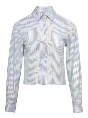 SHUSHU/TONG SHUSHU/TONG Pin-Tuck Lace-Trim Blouse