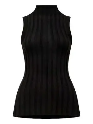 3.1 Phillip Lim Ribbed-knit Tank Top - Black