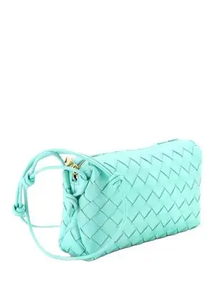 Bottega Veneta Loop Intrecciato Nappa Mini Crossbody Bag - Blue