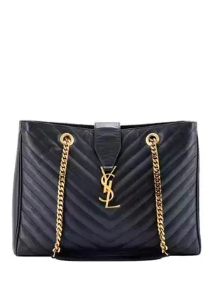 Saint Laurent Classic Monogram Large Tote Bag - Blue