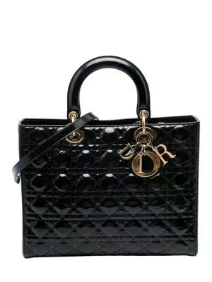 Dior Large Cannage Lady Satchel - Black