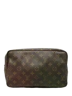 LOUIS VUITTON 1982 Monogram Trousse Toilette 28 Clutch - Brown