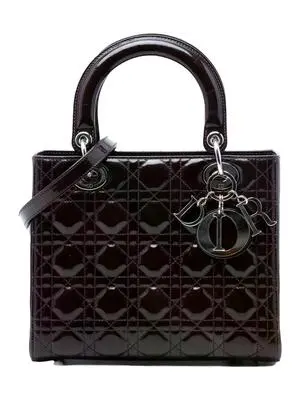 Dior 2009 Medium Cannage Lady Dior Satchel Purple