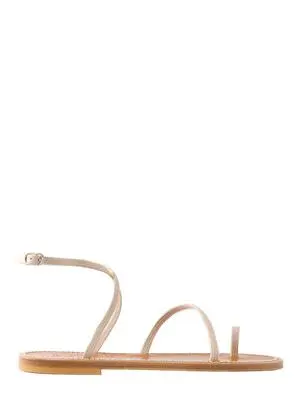 K.JACQUES St. Tropez Loki Leather Thong Sandals - Neutrals