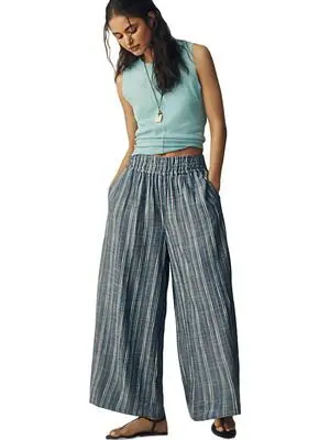 THE SOMERSET COLLECTION BY ANTHROPOLOGIE The Somerset Collection By Anthropologie Somerset Pull-On Pants Blue Pattern