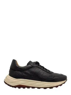 HENDERSON BARACCO Grainy-leather Sneakers - Black