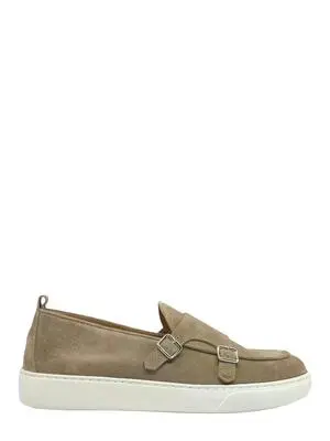 HENDERSON BARACCO Double-strap Suede Loafers - Neutrals