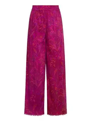 Cinq À Sept Ibbie Paisley-bloom Trousers - Pink