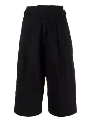 Y’s Loose Fit Pleated Shorts - Blue