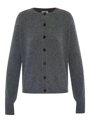 FERRAGAMO Button-up Cashmere Cardigan - Grey