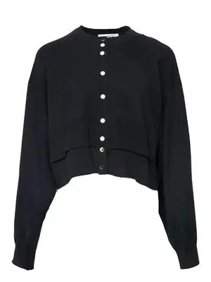ENFOLD Layered-hem Cardigan - Black