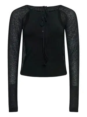 YCH Long-sleeve Layered Top - Black
