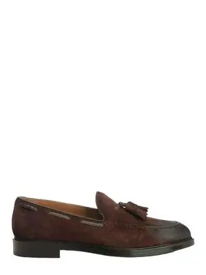 CORVARI Tassel Suede Loafers - Brown