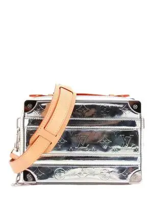 LOUIS VUITTON Handle Soft Trunk Bag Monogram Mirror Coated Canvas - Silver