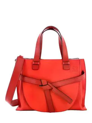 Loewe Gate Tote Leather Satchel - Red