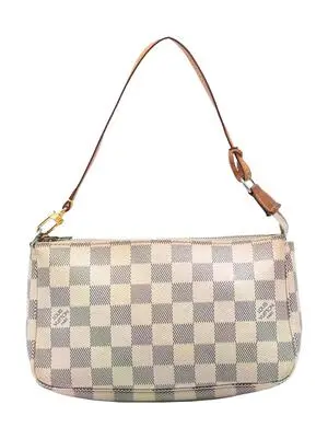 LOUIS VUITTON 2009 Damier Azur Pochette Accessoires Shoulder Bag - Blue