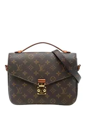 LOUIS VUITTON Monogram Pochette Metis Satchel - Brown