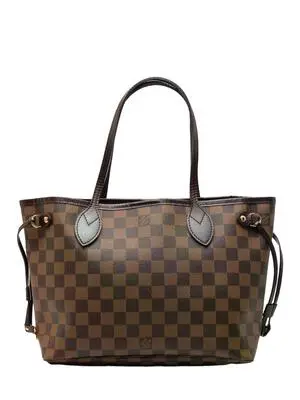 LOUIS VUITTON 2008 Damier Ebene Neverfull Pm Tote Bag - Brown
