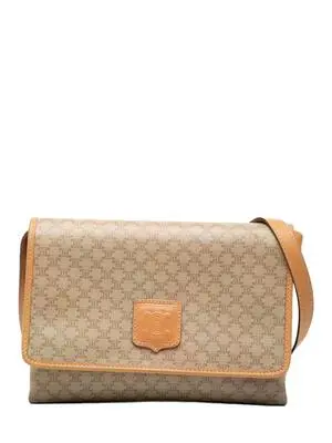 Celine 2011 Macadam Coated Canvas Crossbody Bag - Neutrals
