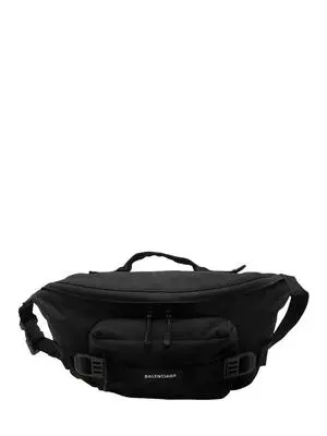 Balenciaga Large Nylon Army Belt Bag - Black