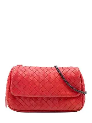 Bottega Veneta Expandable Chain Flap Crossbody Bag - Red